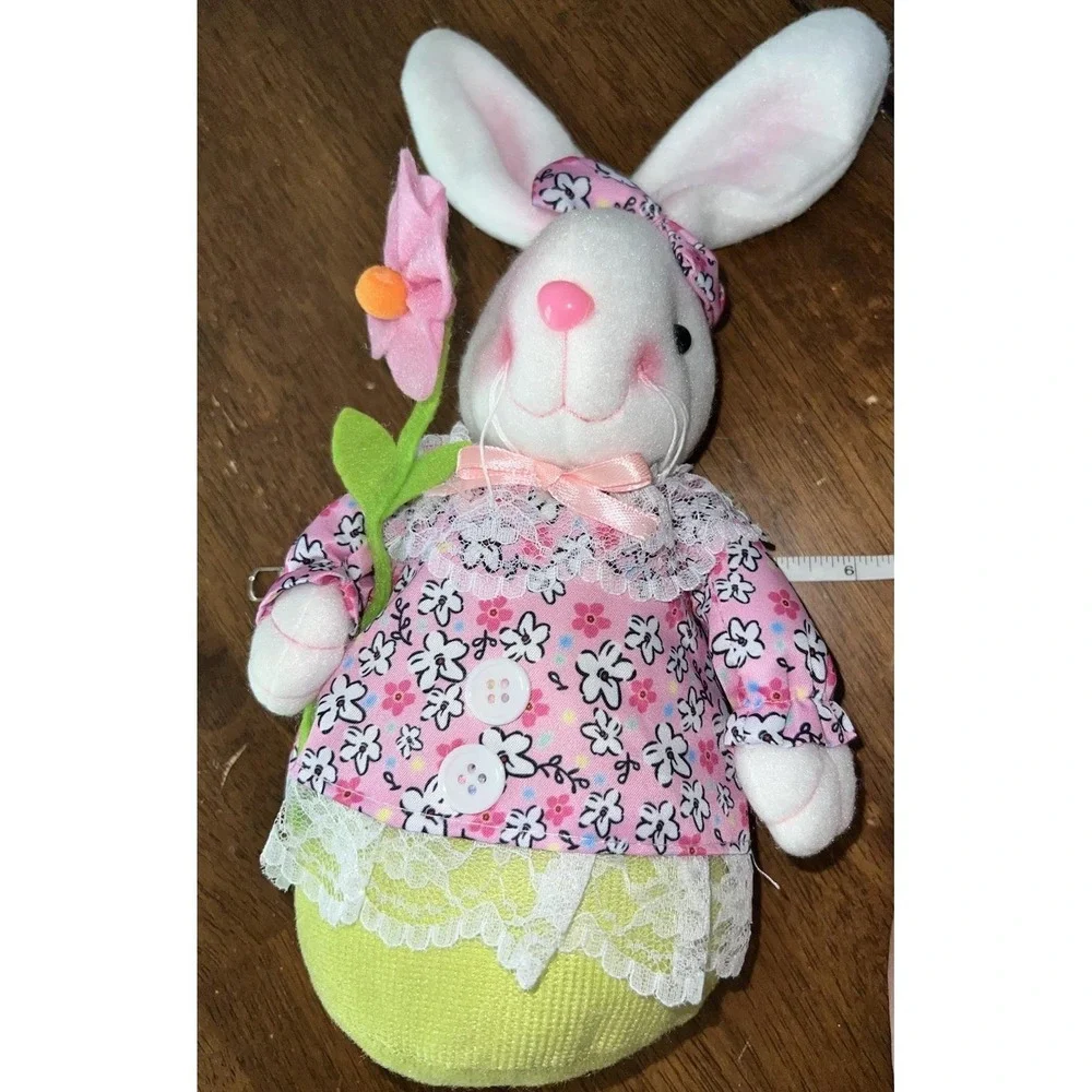 Toys | Vintage Pair Soft Sculpted Cloth Easter Bunny Dolls Plush ...